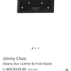 Jimmy Choo | Bags | Jimmy Choo Albany Star Leather Bifold Wallet | Poshmark